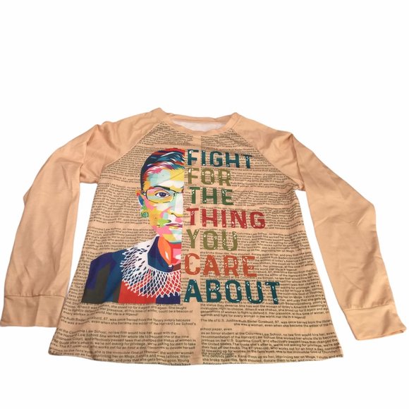 Unknown | Tops | Rbg Ruth Bader Ginsberg Shirt Womens Medium Long ...